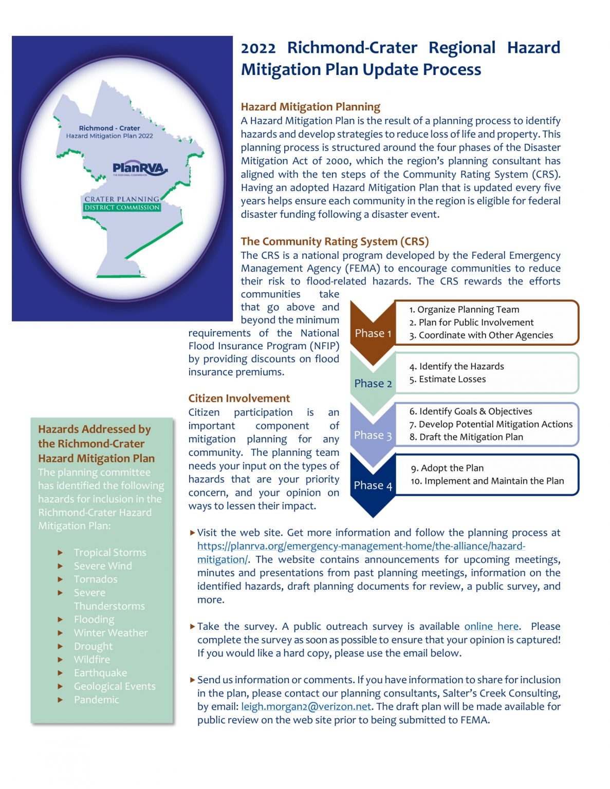 2022 Richmond-Crater Regional Hazard Mitigation Plan Update Process ...